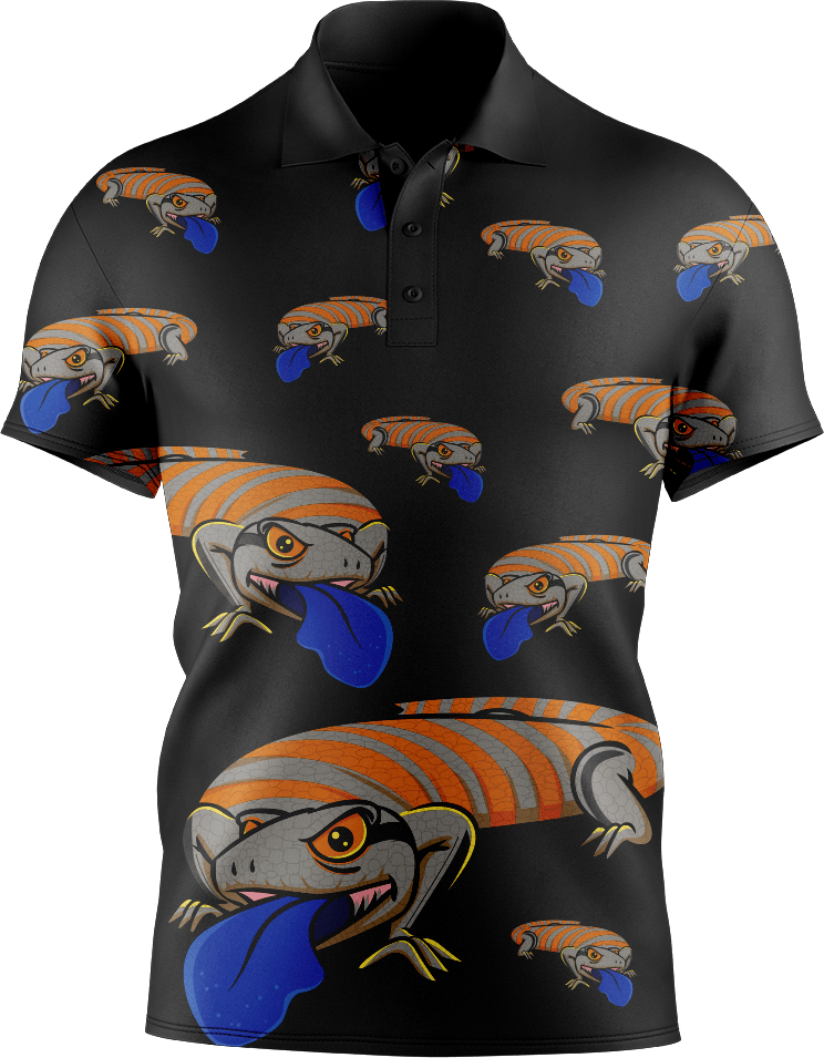 Bluey Lizard Men's Short Sleeve Polo
